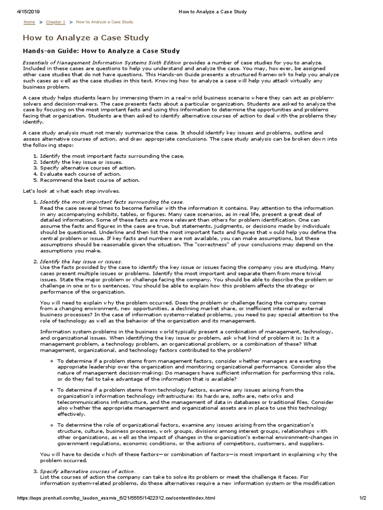 How To Analyze A Case Study | PDF | Business Process | System