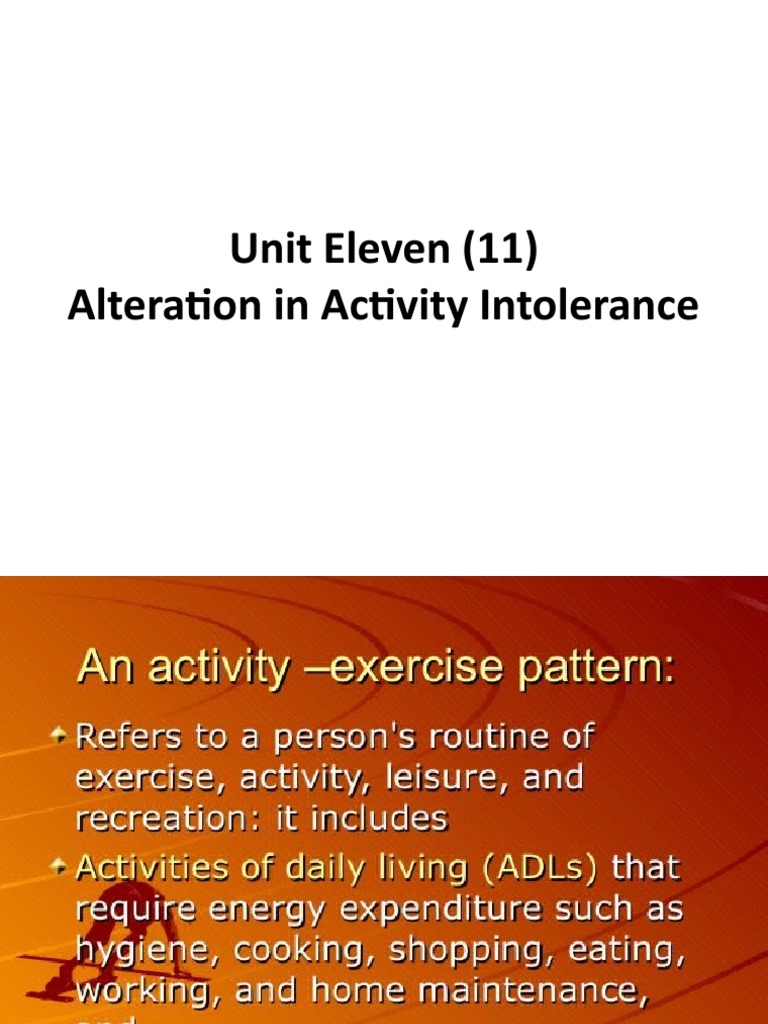 Alteration in Activity Intolerance 11 | PDF