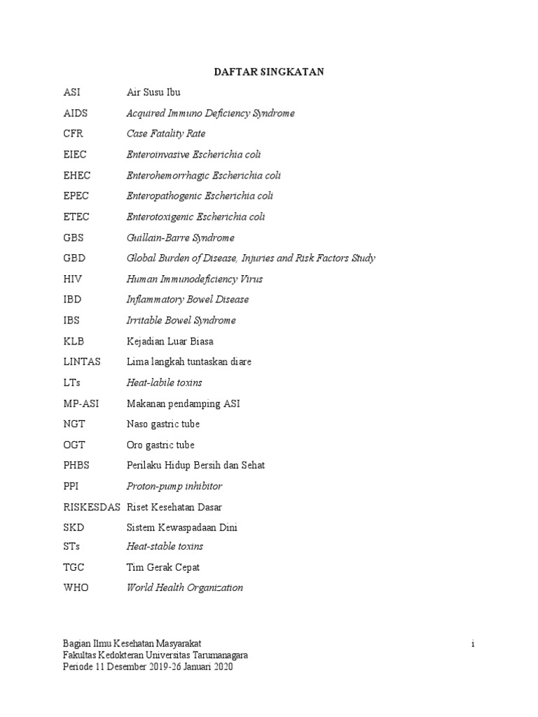 Daftar Singkatan DK | PDF | Pengembangan Diri | Kesehatan Holistik
