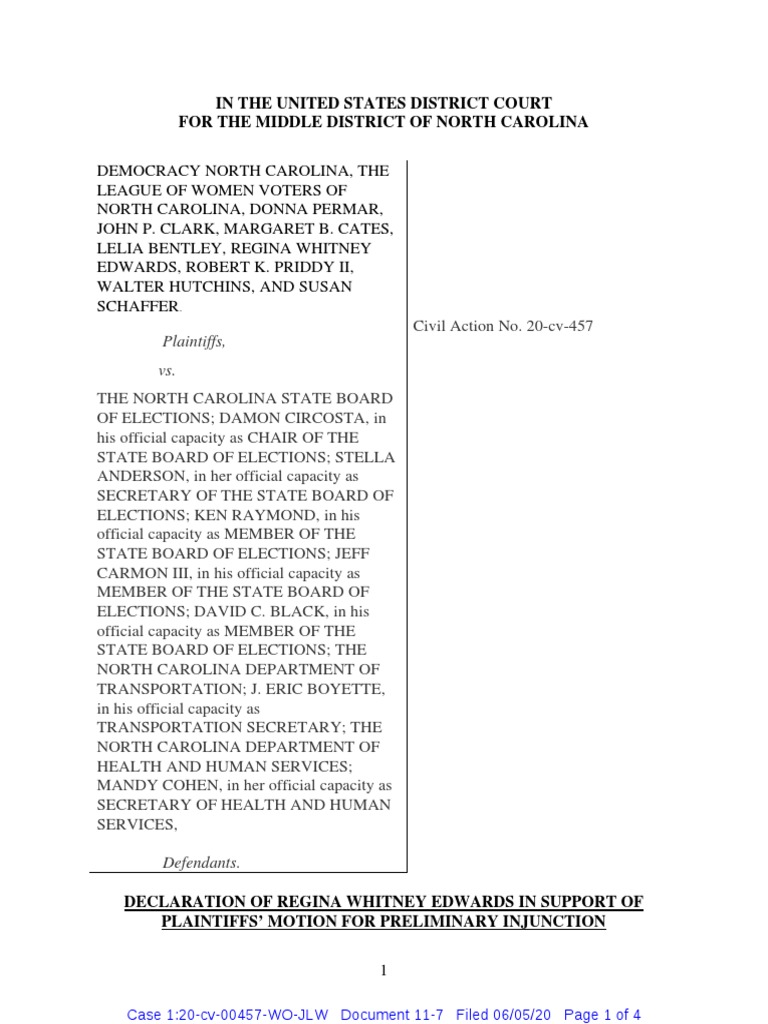 DemNC V NCSBE ECF 11-7 PDF | PDF | Diabetes | Health Professional