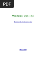 Otis Fault Codes | PDF | Components | Equipment