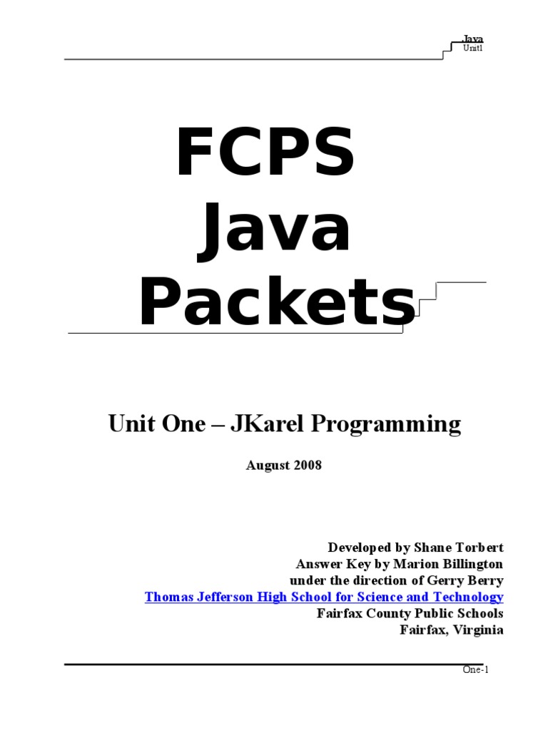UNIT1 - JKarel | PDF | Constructor (Object Oriented Programming) | Programming