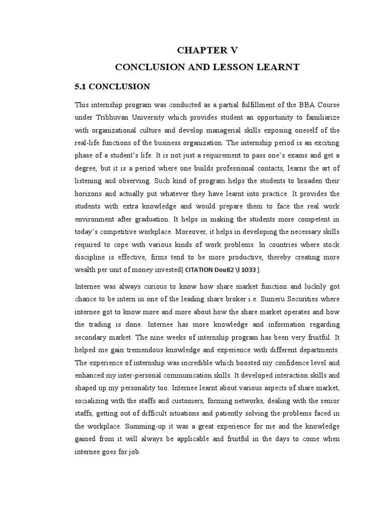 Conclusion and Lesson Learnt | PDF | Social Skills | Communication