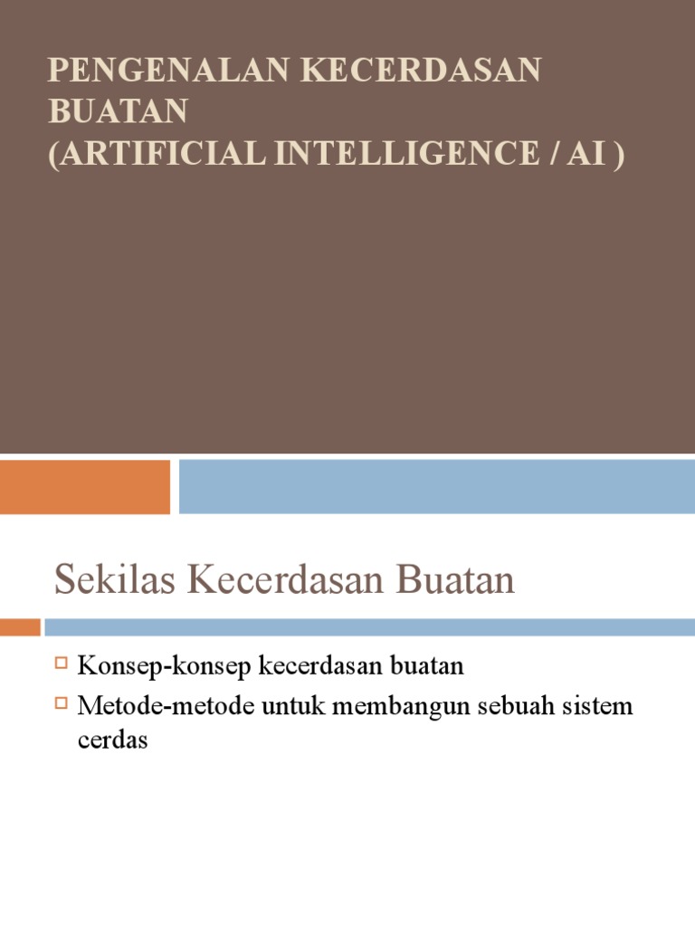 Modul 1 - Pengenalan Kecerdasan Buatan SIAP PAKAI | PDF