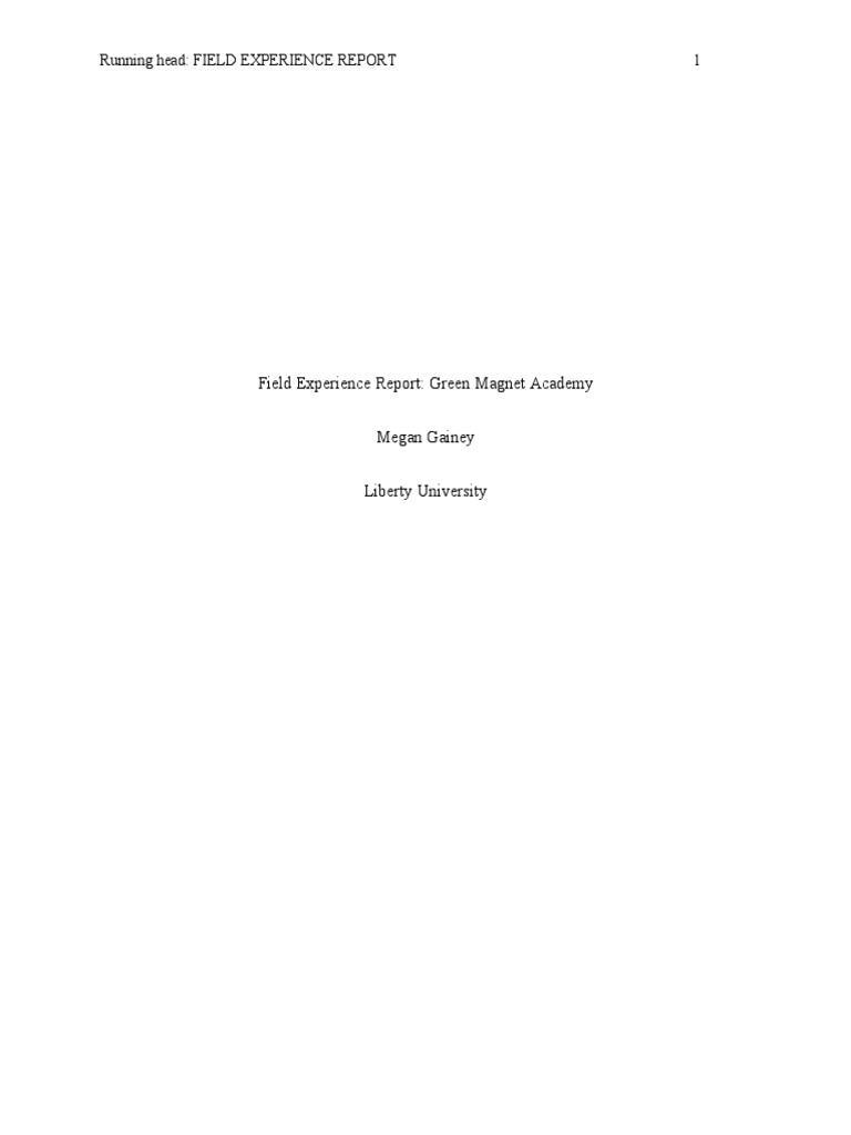 Field Experience Report | PDF | Special Education | Inclusion (Education)