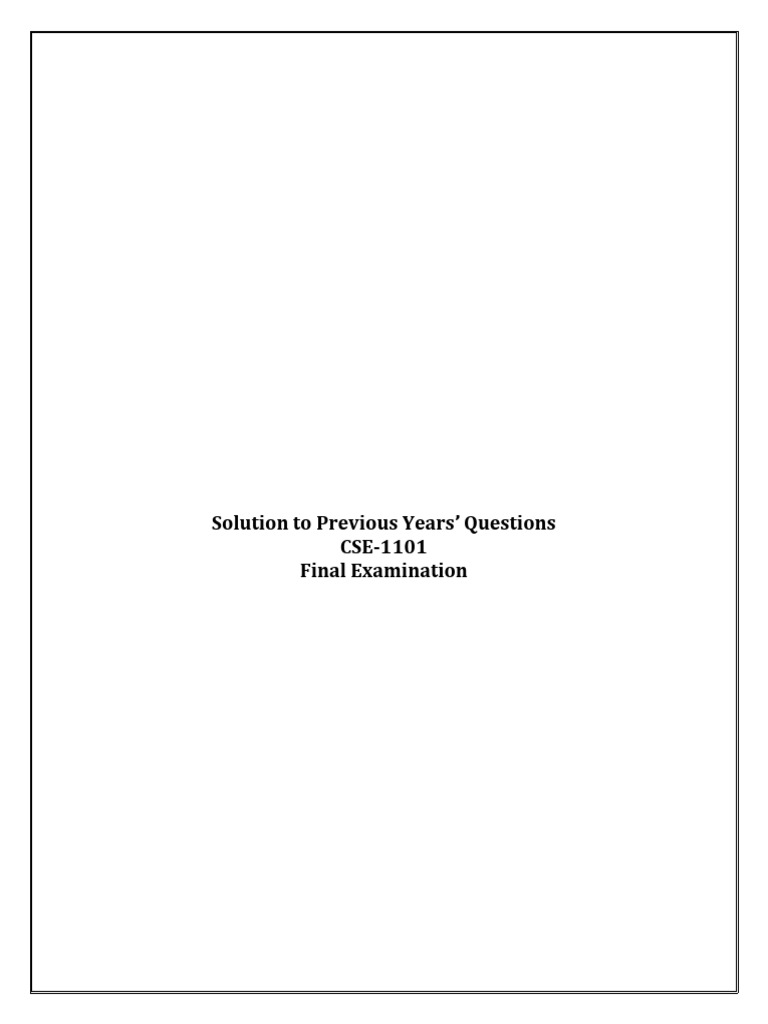 Computer Fundamental Solution | PDF | Input/Output | Computer Program