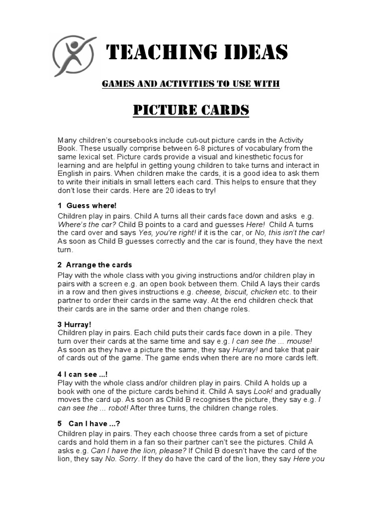 Teaching Ideas: Picture Cards | PDF | Language Arts & Discipline