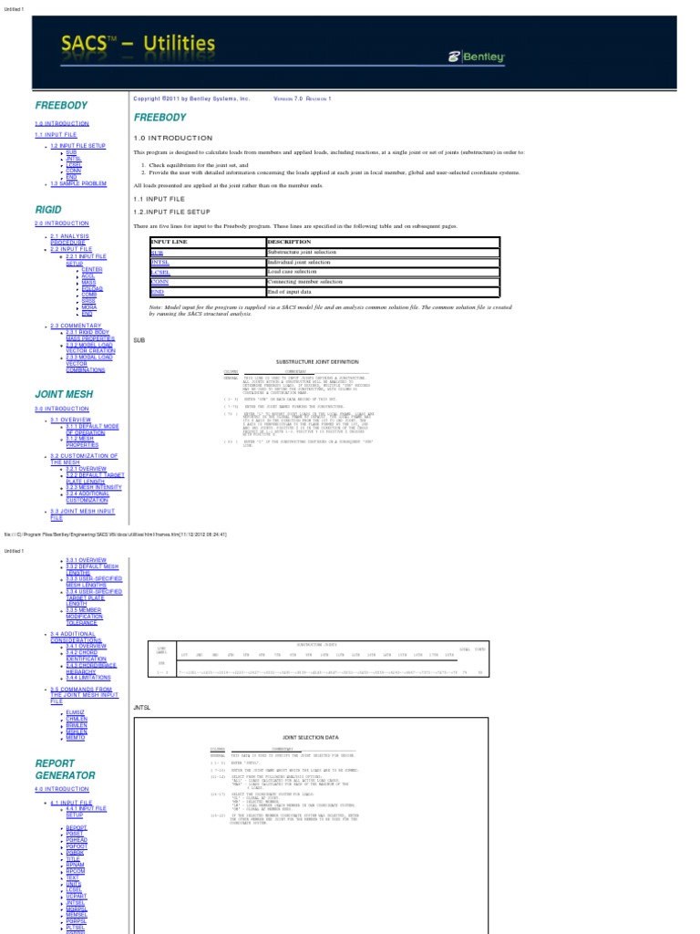 SACS Utilities | Download Free PDF | Structural Analysis | Computing