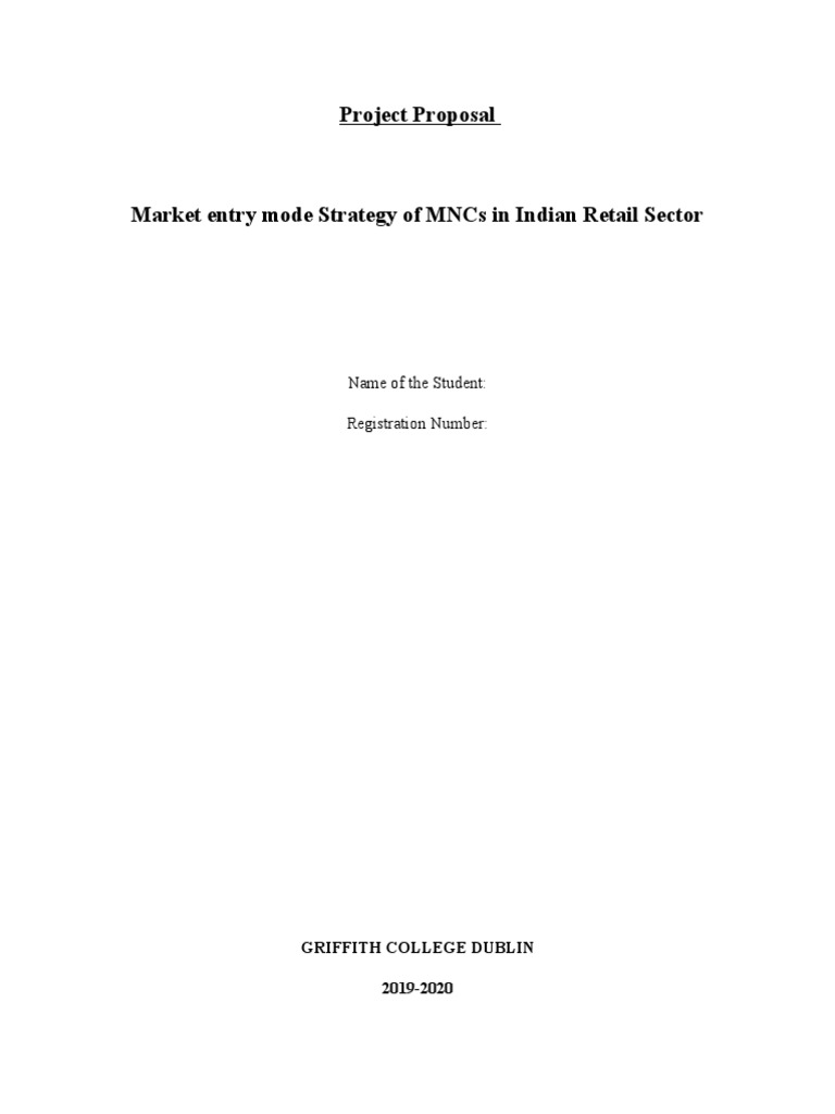 Market Entry Mode Strategy of MNCs in Indian Retail Sector | PDF ...
