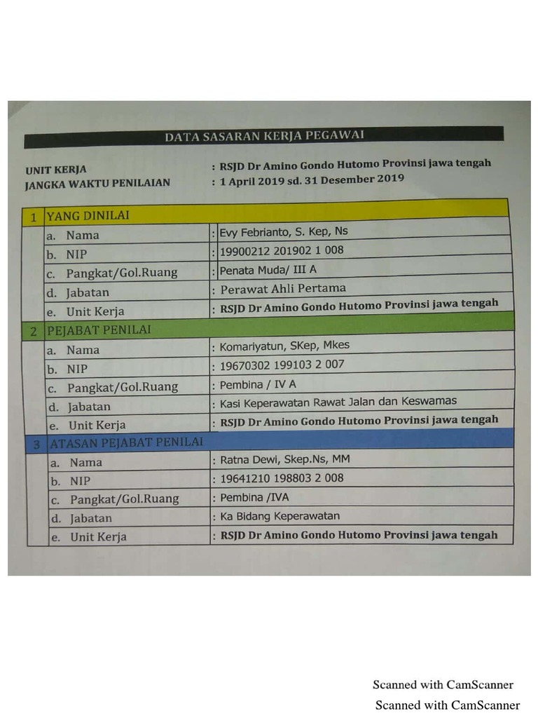 Sasaran Kerja Pegawai | PDF