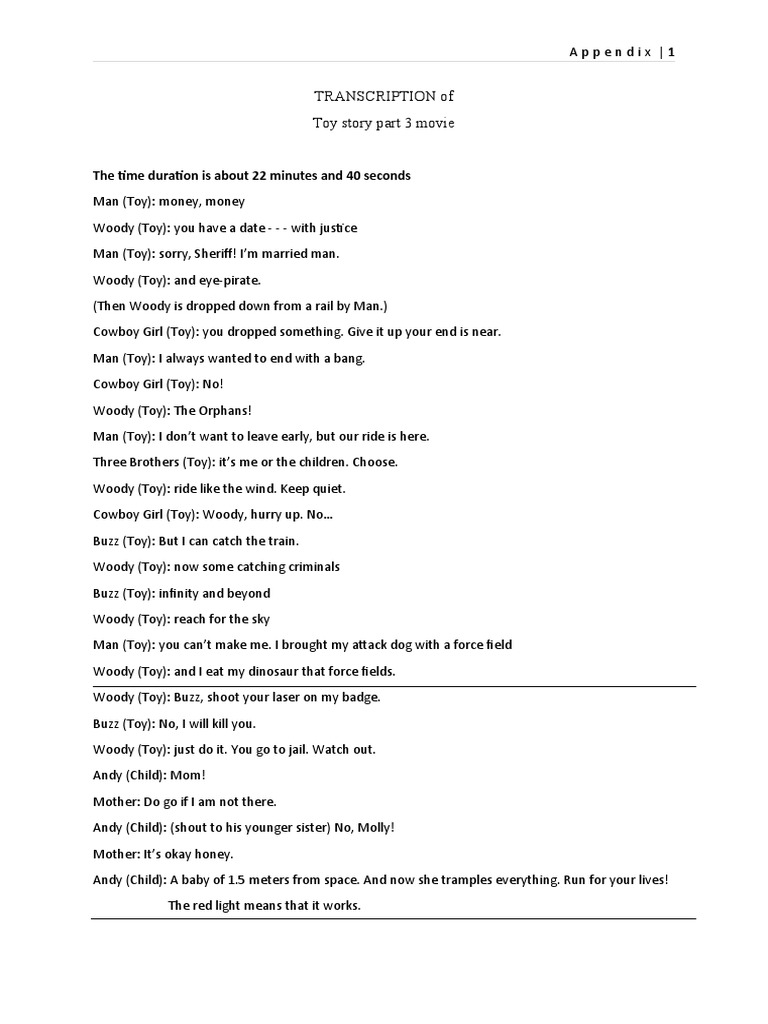 Toy Story 3 Pdf Leisure