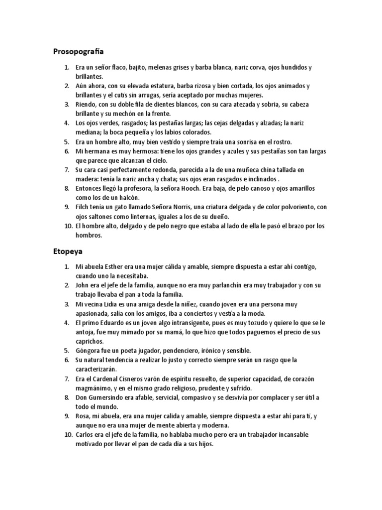 Prosopografía | PDF | Apariencia humana