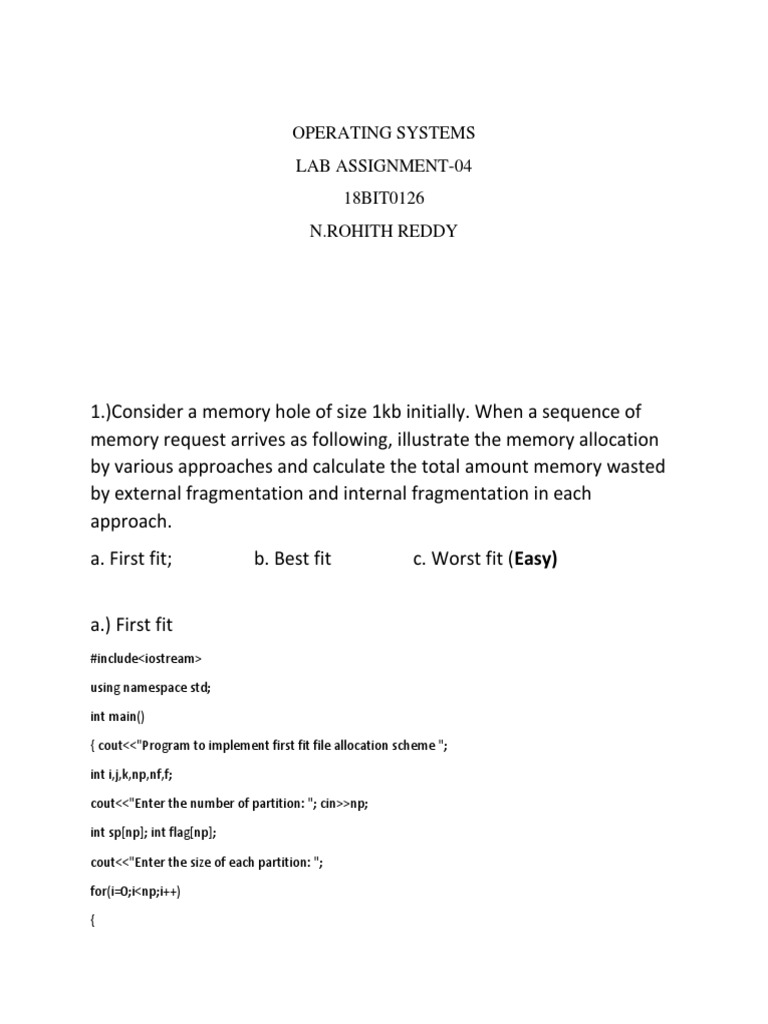 Operating System Lab Assignment | PDF | Theoretical Computer Science ...
