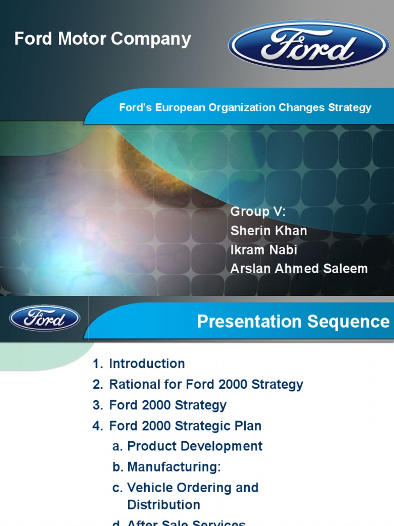 Ford Presentation - 22 Mar 2010 | PDF | Ford Motor Company | Car