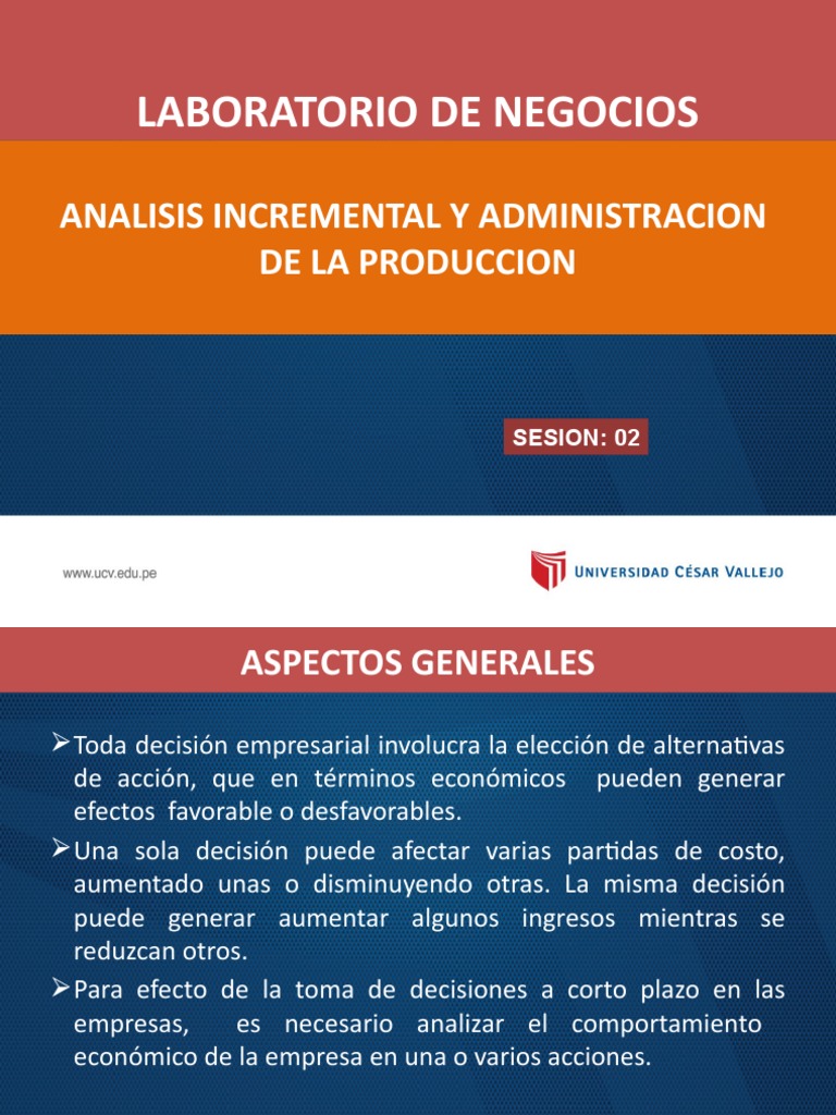 Sesion 02 Analisis Incremental y Adm Prod | PDF | Calidad (comercial) | Planificación