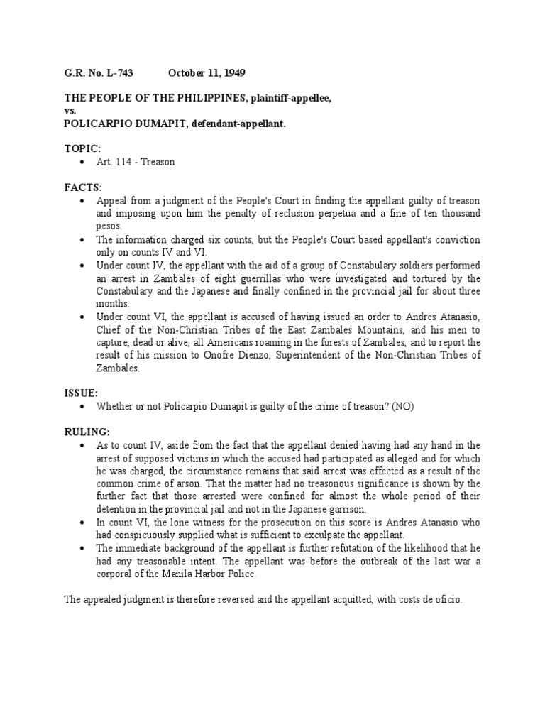 People vs. Dumapit | PDF