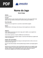 Exemplo GDD de Uma Página | PDF | Videogames