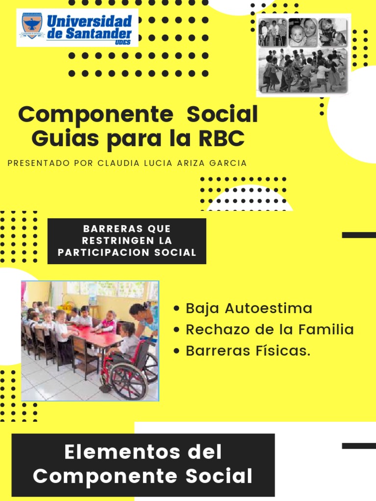 Diapositivas Componente Social PDF | PDF | Invalidez | Familia