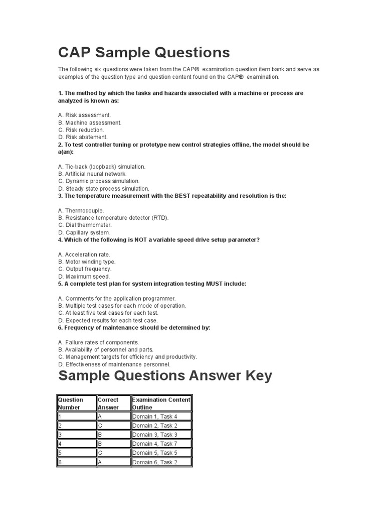 CAP Question Sample PDF | PDF | Electric Motor | Control Theory