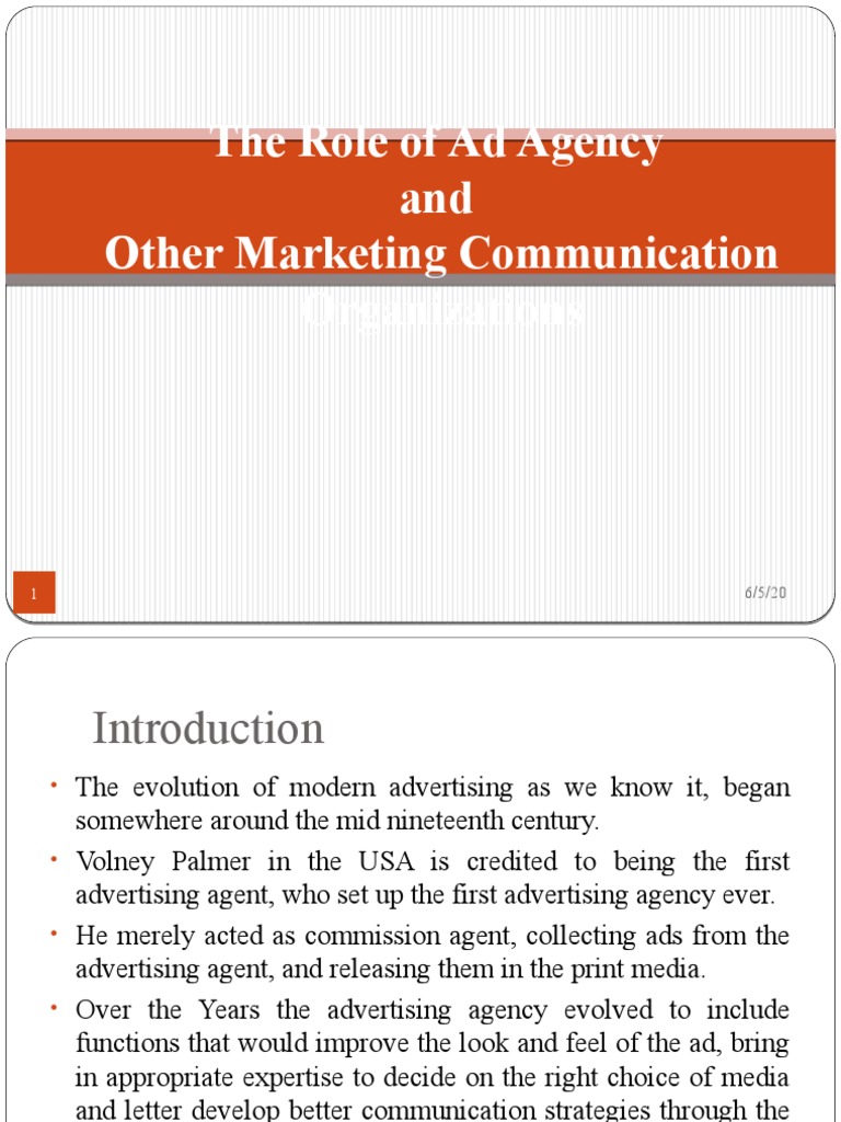 The Role of Ad Agency | PDF | Marketing Communications | Brand