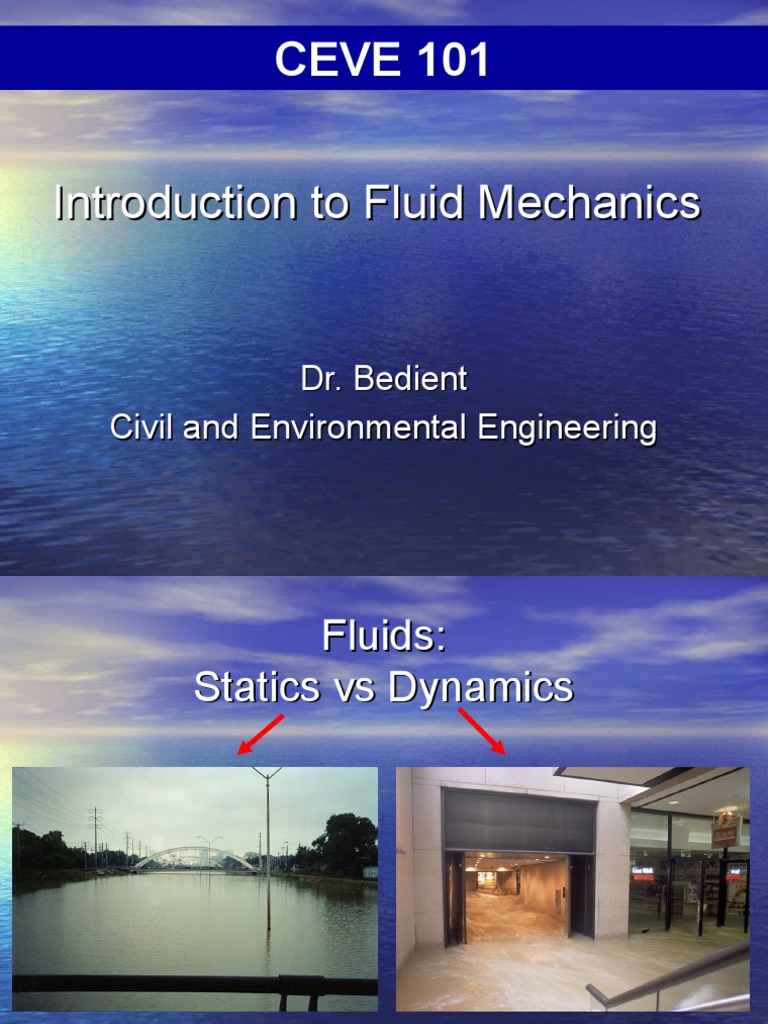 CEVE 101: Introduction To Fluid Mechanics | PDF | Buoyancy | Pressure