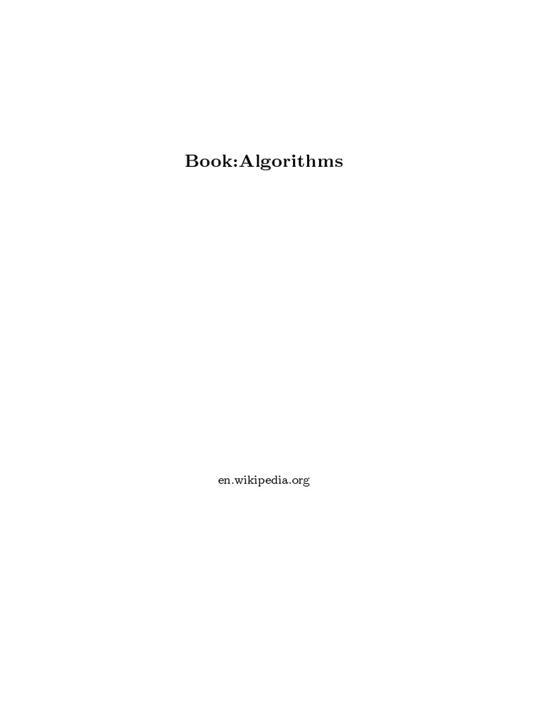 Algorithms Wikipedia PDF | PDF | Discrete Mathematics | Mathematical ...