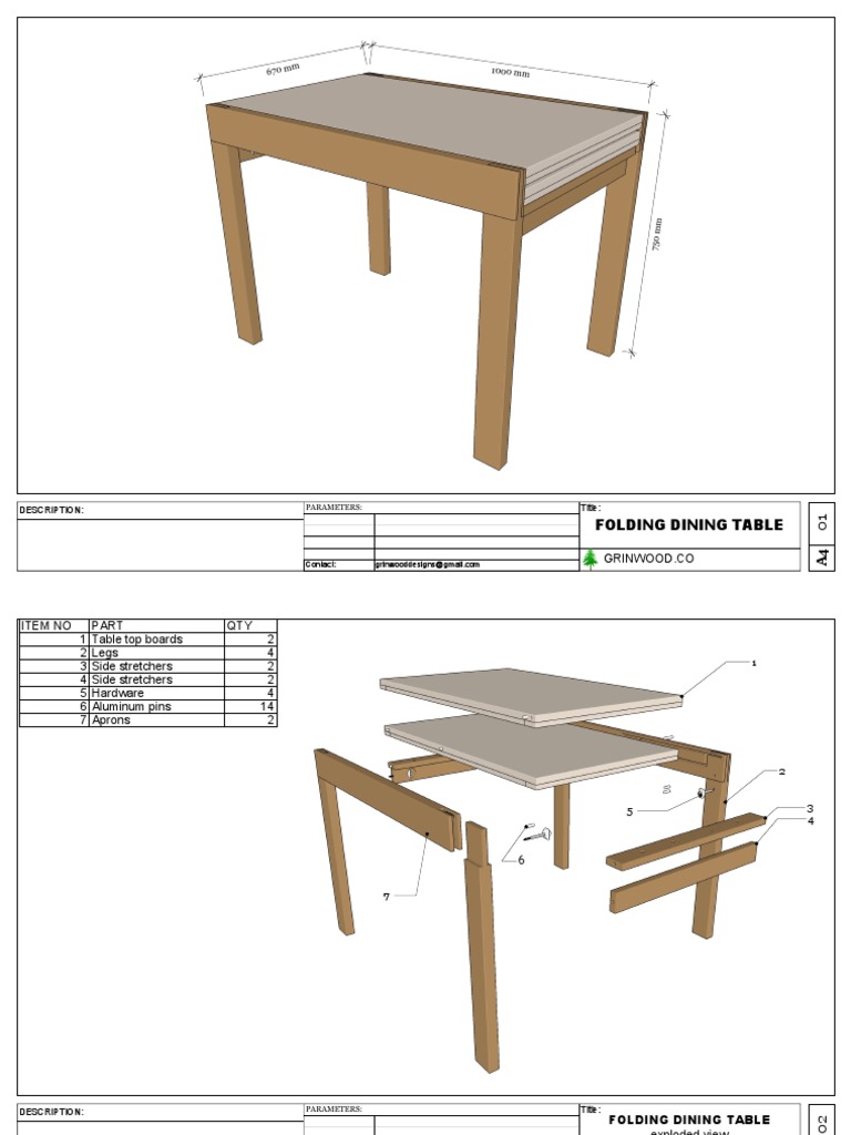Folding Dining Table PDF | PDF | Crafts | Metalworking