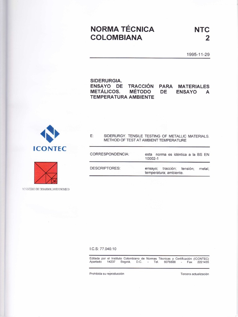 Ensayo de Tracción en Materiales Metálicos | PDF | Business | Naturaleza