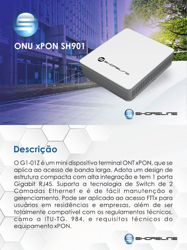 Datasheet Shoreline Onu SH901 | PDF