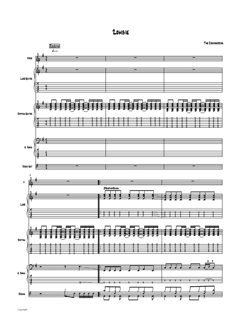 Zombie - Score | PDF | Musical Forms | Musical Compositions