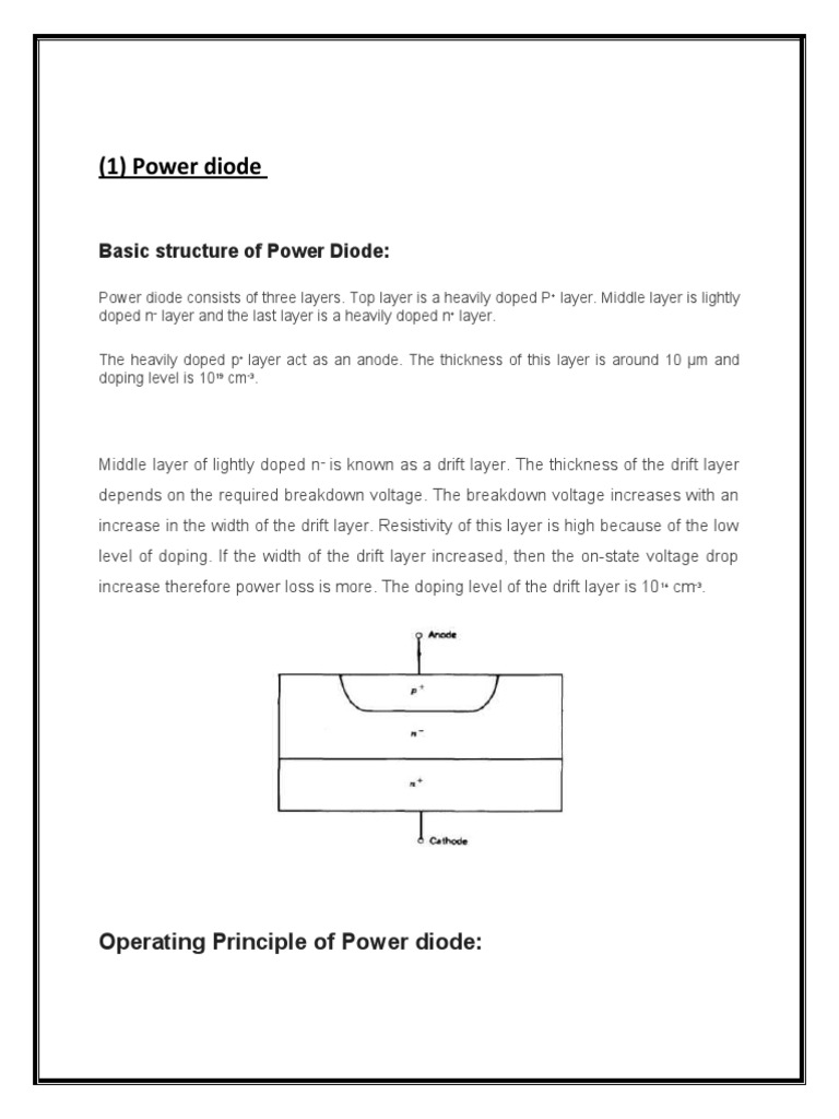 Difference Between Power and Small Signal Diode | PDF | Diode | P–N ...