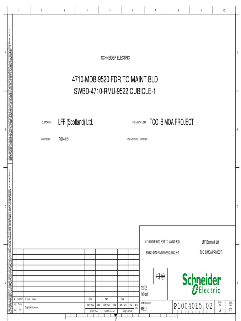 4710-MDB-9520 FDR TO MAINT BLD SWBD-4710-RMU-9522 CUBICLE-1: LFF ...