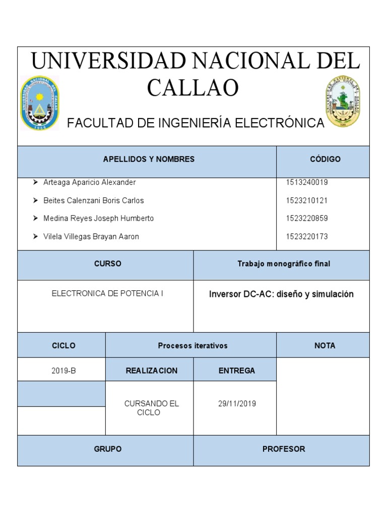 Inversor - DC - AC Finalizado Final | PDF | Inversor de energia | Electricidad