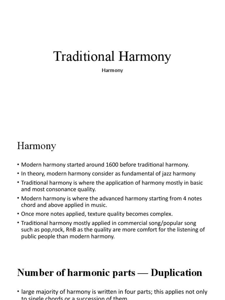 Traditional Harmony | PDF | Harmony | Chord (Music)