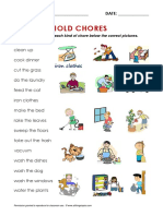 Household Chores Vocabulary Esl Crossword Puzzle Worksheet For Kids ...