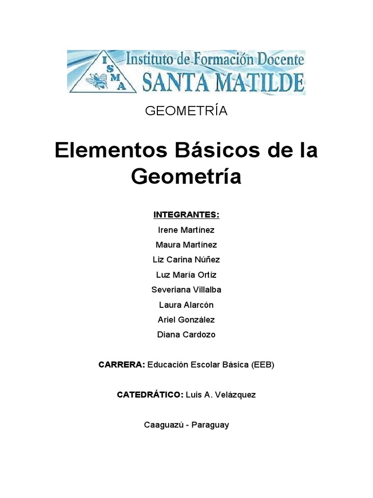 Elementos Básicos de La Geometría | PDF | Geometria plana) | Geometría