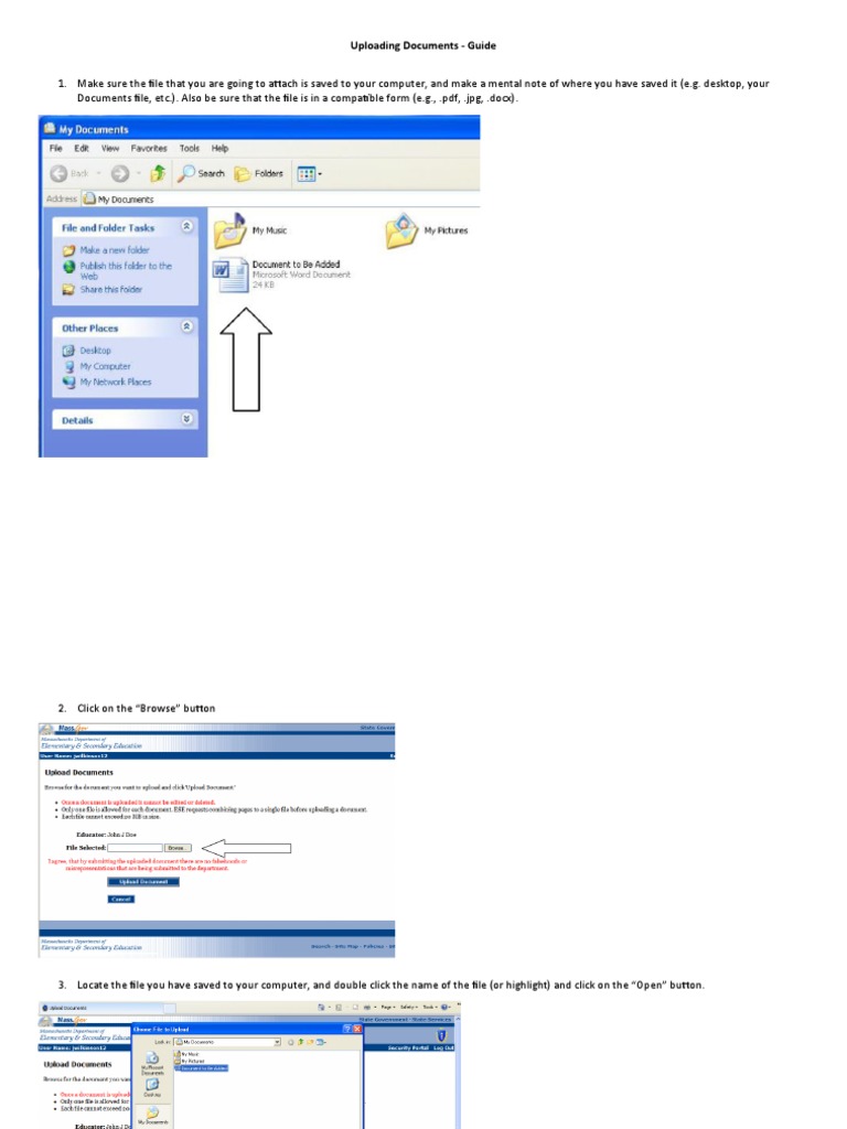 Uploading Documents - Guide | PDF