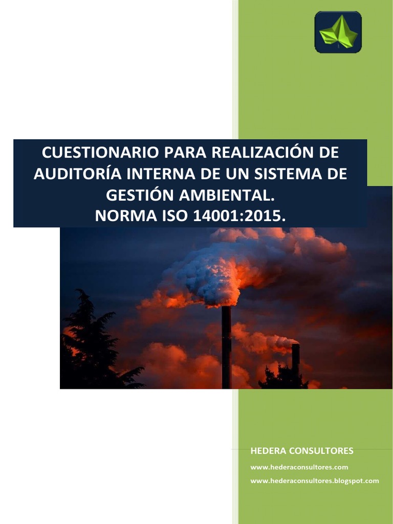 Check List Auditoría ISO 14001 2015 | PDF | Planificación | Business