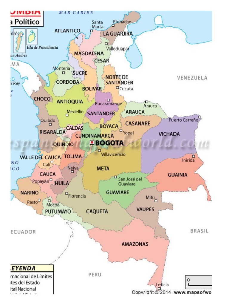 Mapa Politico de Colombia Colo | PDF
