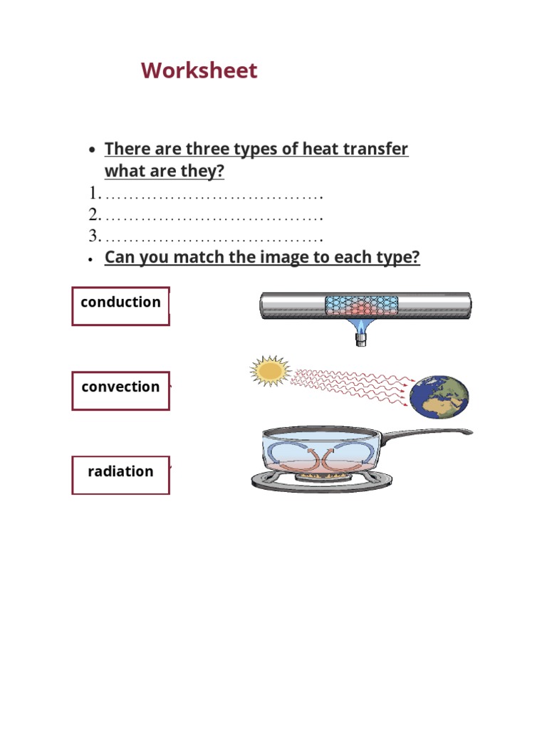 Heat Transfer Worksheet | PDF | Teaching Methods & Materials | Art