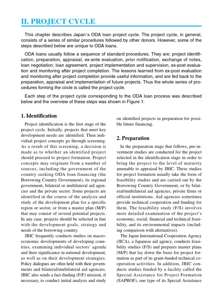 Procedures of Japan's ODA Loan Project Cycle: From Identification to ...