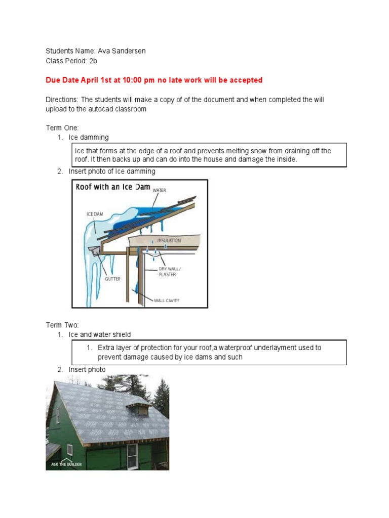 Due Date April 1st at 10:00 PM No Late Work Will Be Accepted | PDF