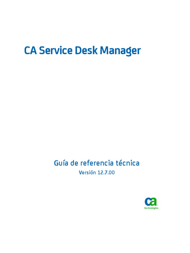 CA SDM Tech Ref ESN PDF | PDF | Derechos de autor | Software