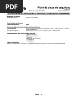 Foam Cleaner Hoja de Seguridad | PDF | Quemar | Agua