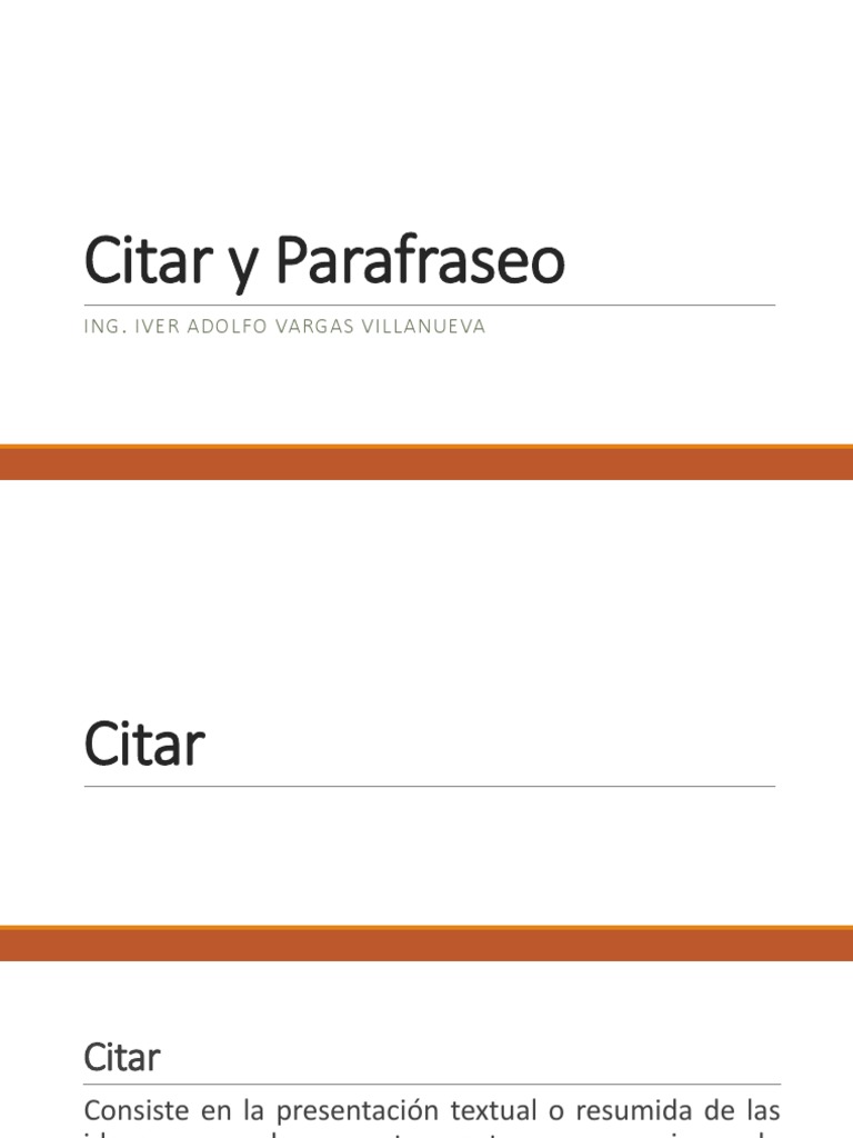 Guía de Citas y Parafraseo | PDF | Soporte | Citación