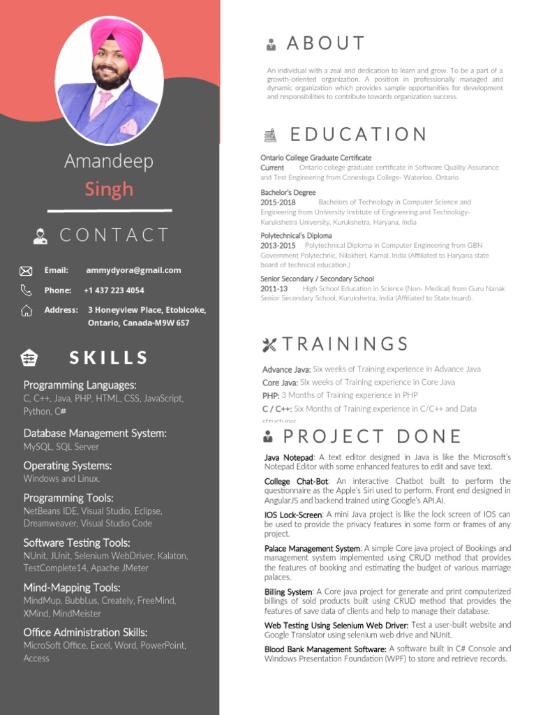 Amandeep Singh Resume | PDF | Selenium (Software) | Software Development