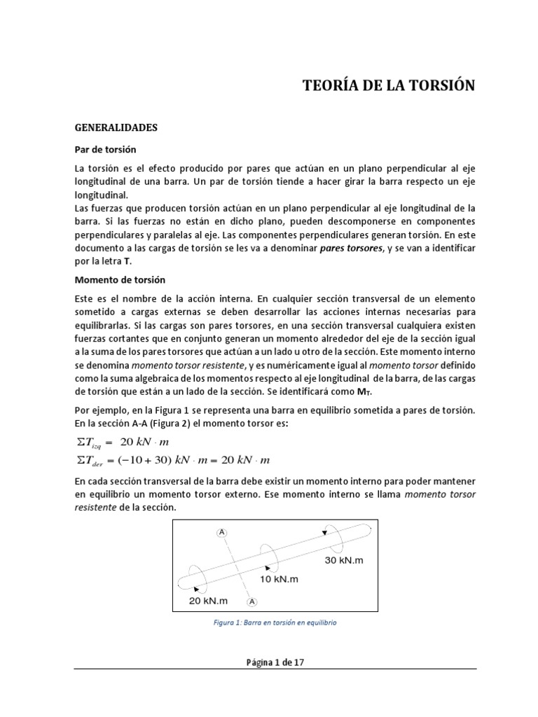 06 Teoría de La Torsión | PDF | Mecanica clasica | Ingeniería mecánica