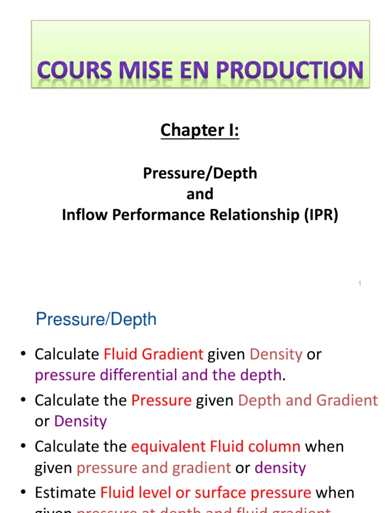 Pressure-Depth and IPR Fundamentals | PDF | Permeability (Earth ...