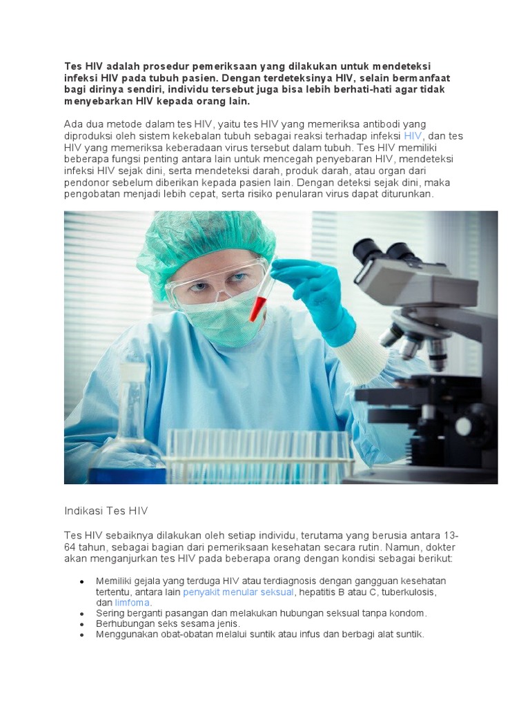 Proses Tes Hiv Aids | PDF