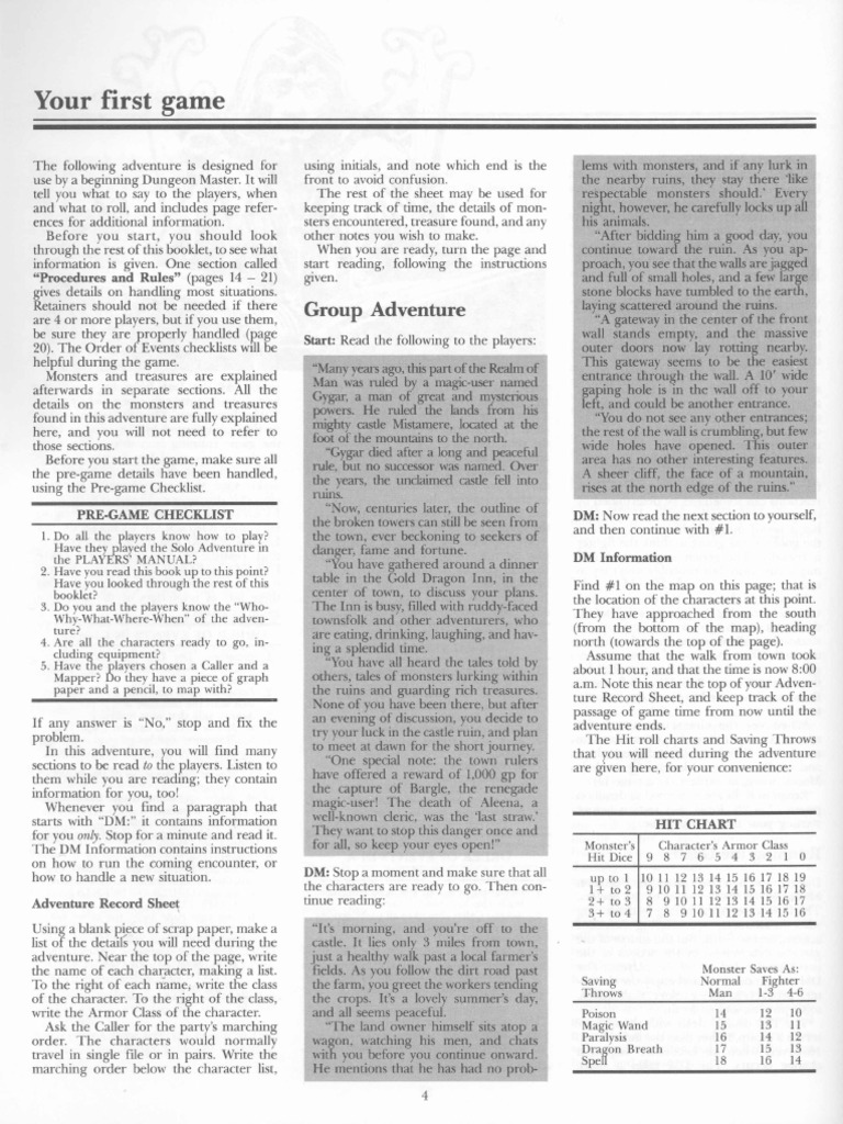 Castle Mistamere Basic 1983 | PDF | Leisure